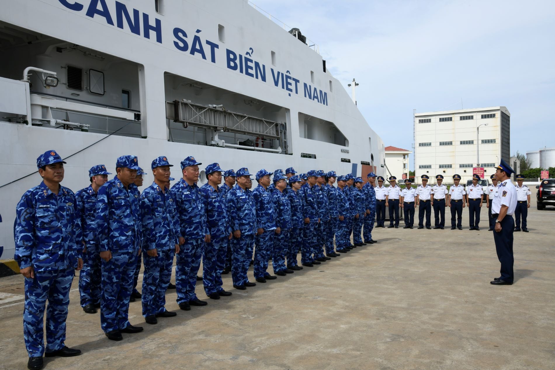 The CSB 8002 vessel sets sail to meet the Philippine Coast Guard.