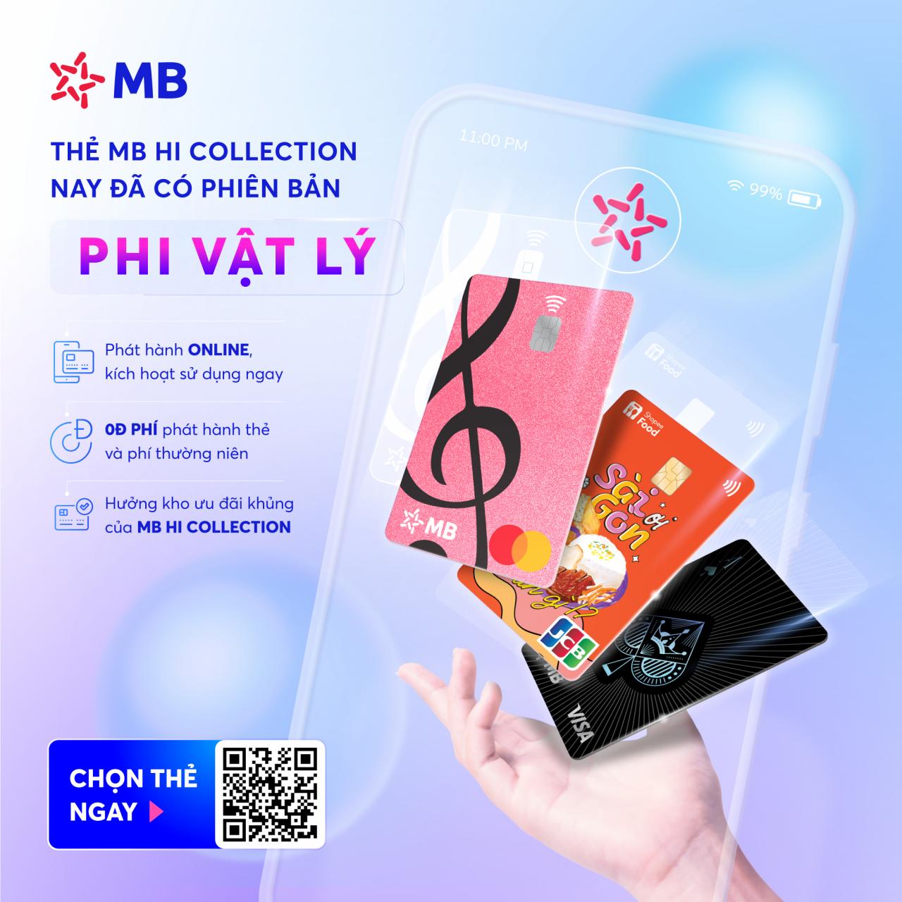 Phát hành thẻ đa năng MB Hi Collection phi vật lý