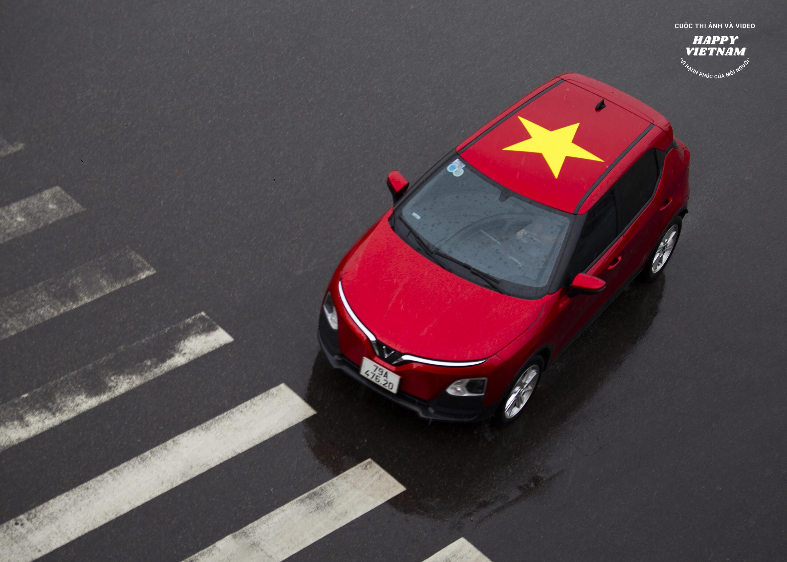 Artwork Proud of Vietnamese flag and Vietnamese car
