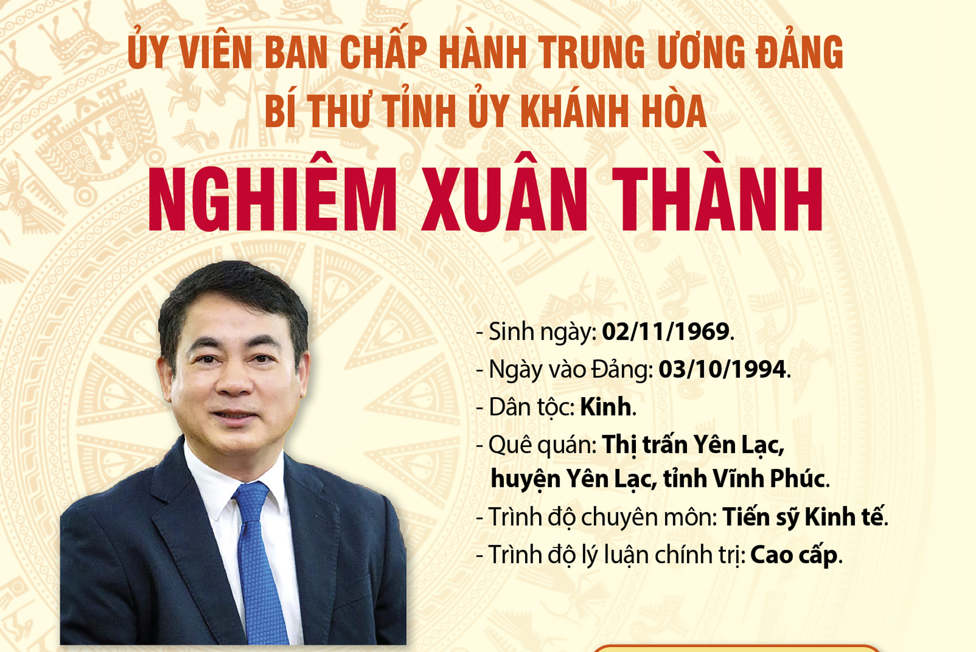 Summary of the working process of the new Secretary of Khanh Hoa Provincial Party Committee ...