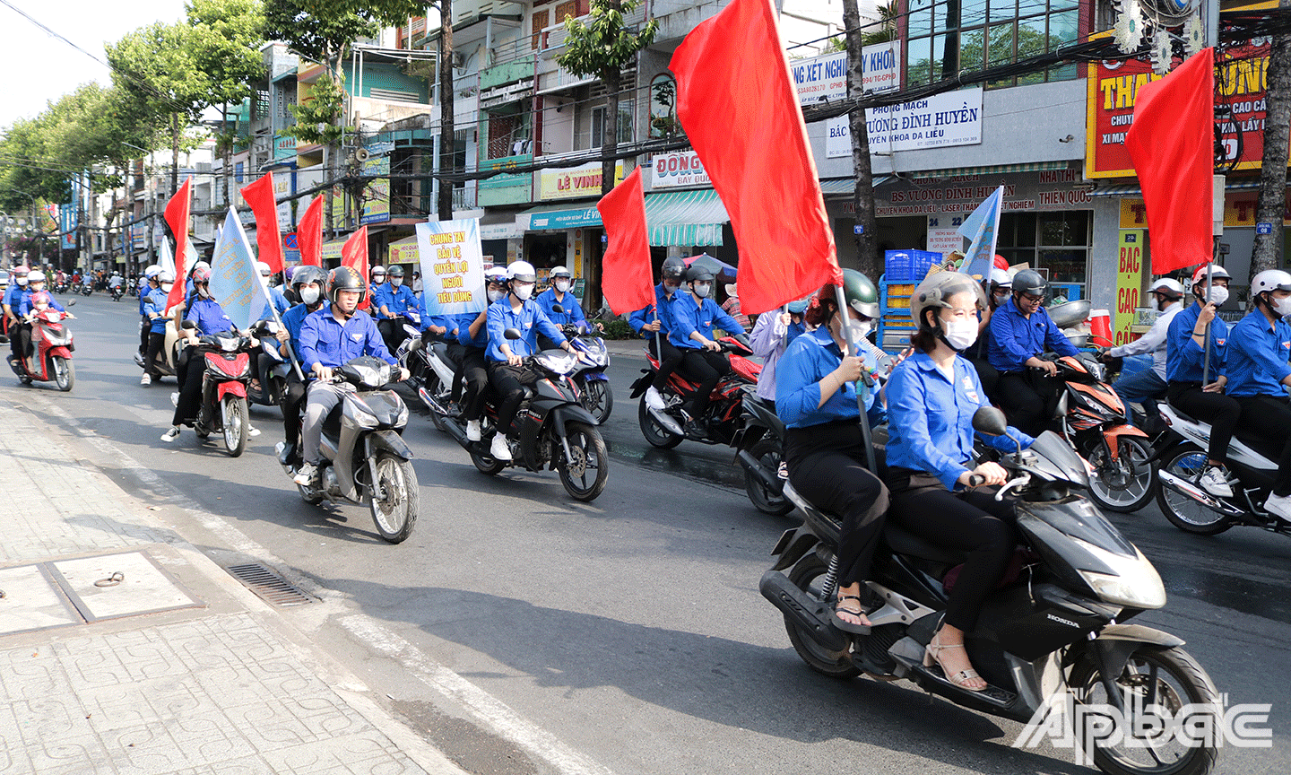 Tien Giang: Rally in response to Vietnam Consumer Rights Day 2024