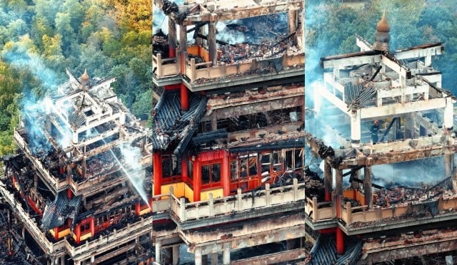 Fierce fire at 1,500-year-old temple in China