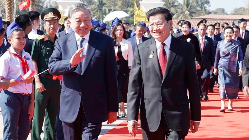 General Secretary To Lam attends the inauguration ceremony of the Laos ...