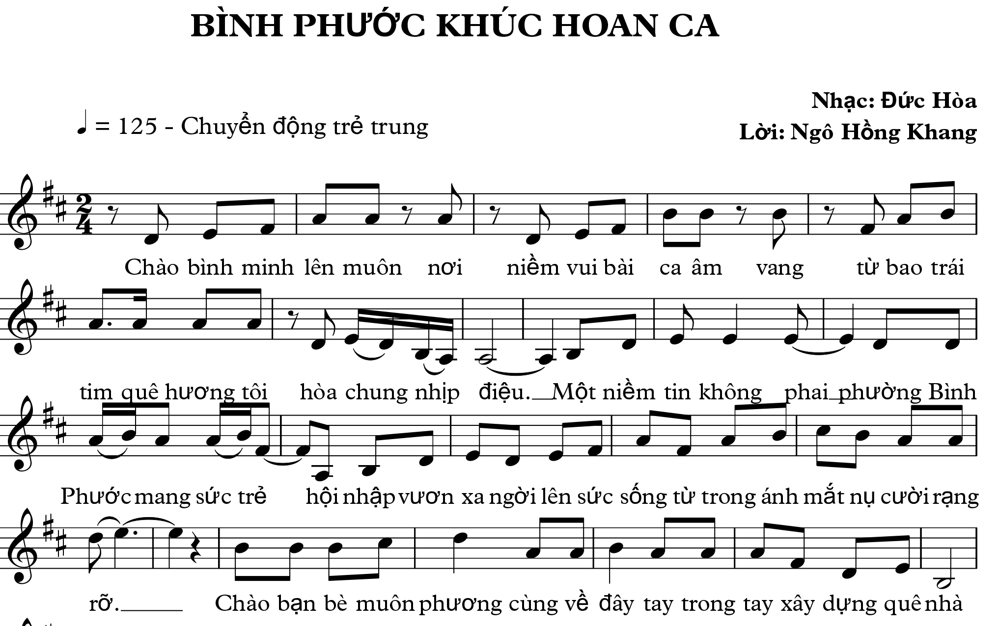 Binh Phuoc - A Song of Joy - A Message for a New Day