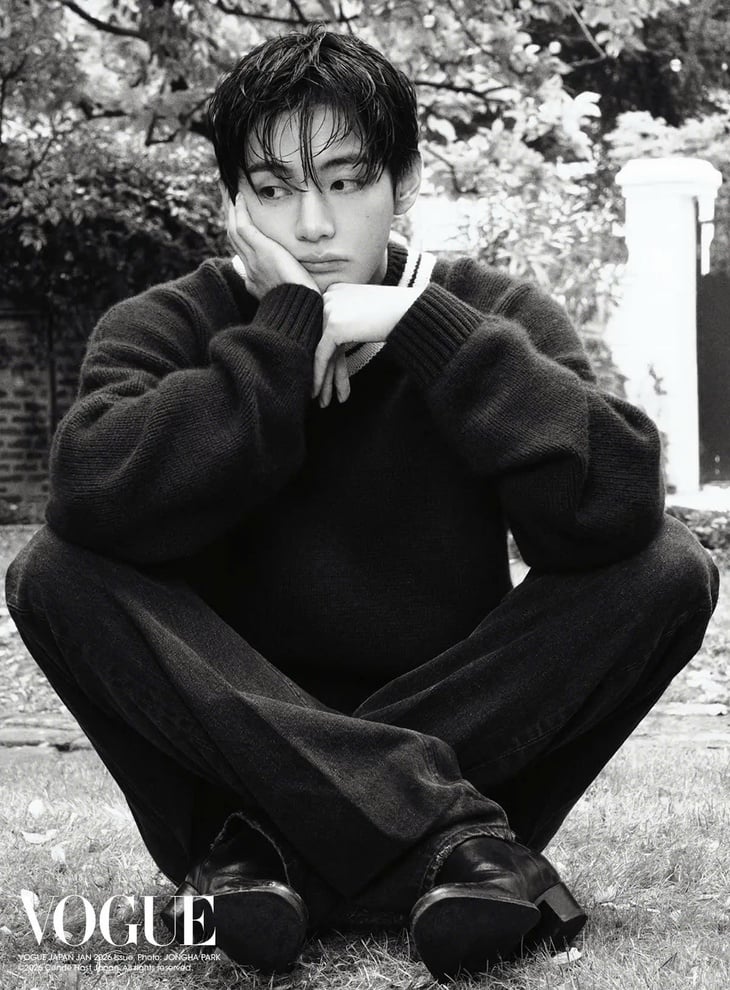 V of BTS brings a vintage charm to the cover of Vogue.