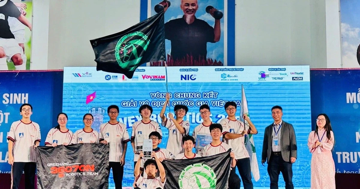 Das Team der Hanoi-Amsterdam High School for the Gifted nimmt an der ...