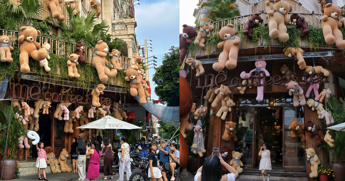 Spending half a billion VND on teddy bear decorations, a cafe in Ho Chi Minh City becomes a 'hot ...