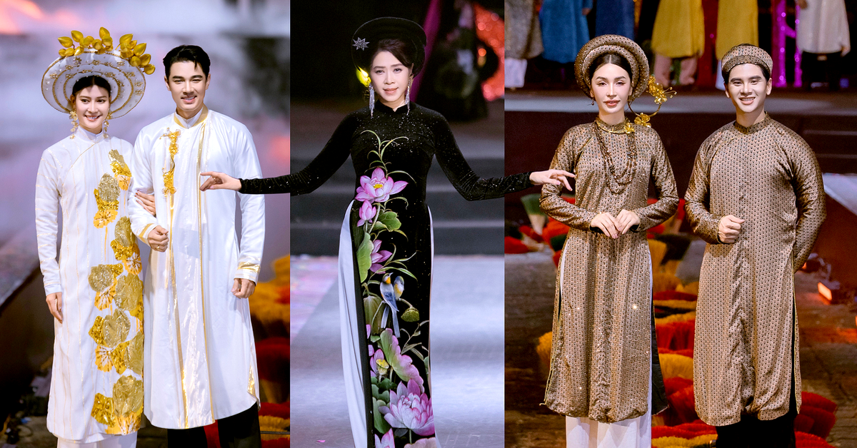 Viet Hung 'rejuvenates' the five-panel ao dai, Lan Vy honors the ...