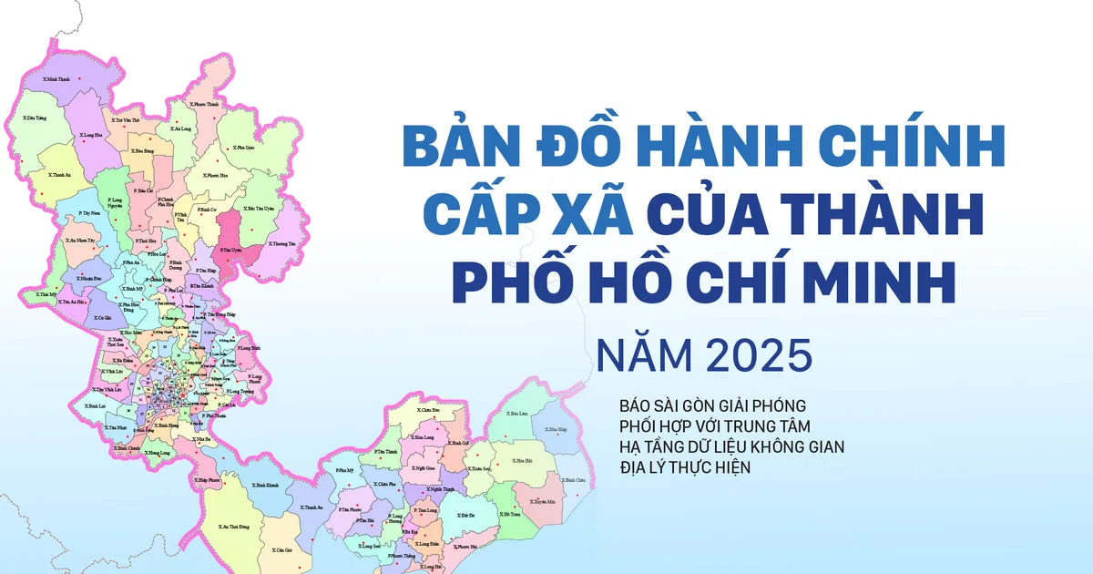 Administrative map of communes in Ho Chi Minh City in 2025