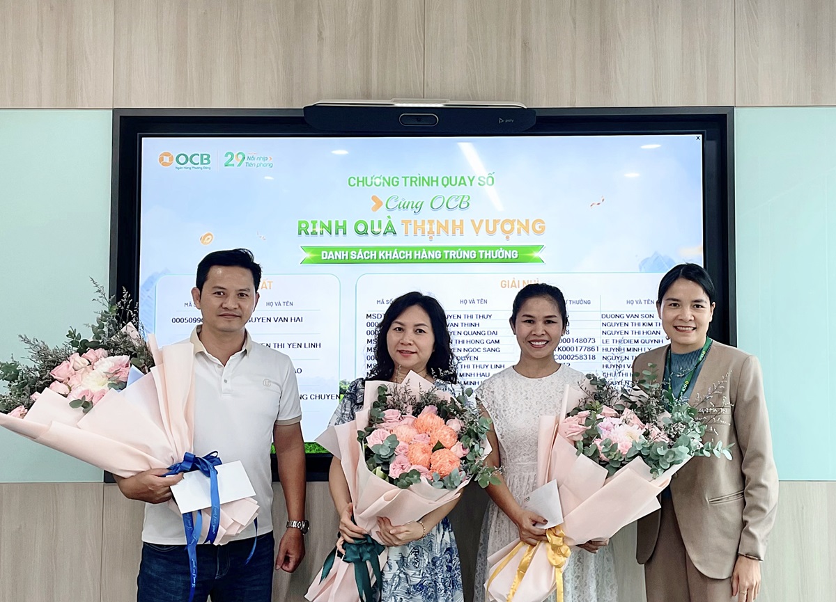 Công bố kết quả quay số đợt cuối chương trình "Cùng OCB Rinh quà thịnh vượng”