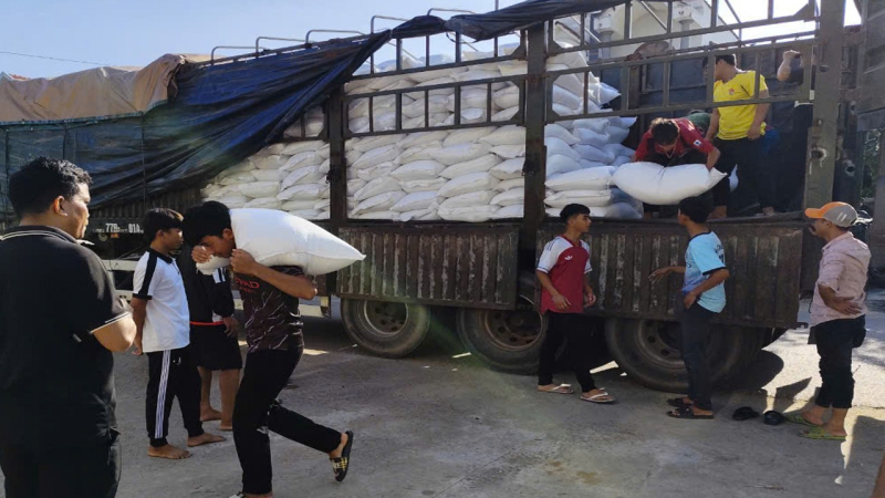 Issuing more than 7,000 tons of national reserve rice to support students