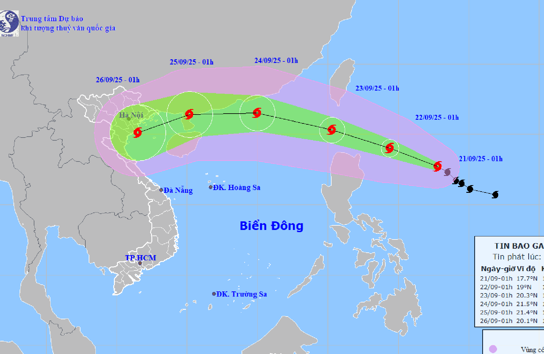 Storm Ragasa, level 13, is about to enter the East Sea