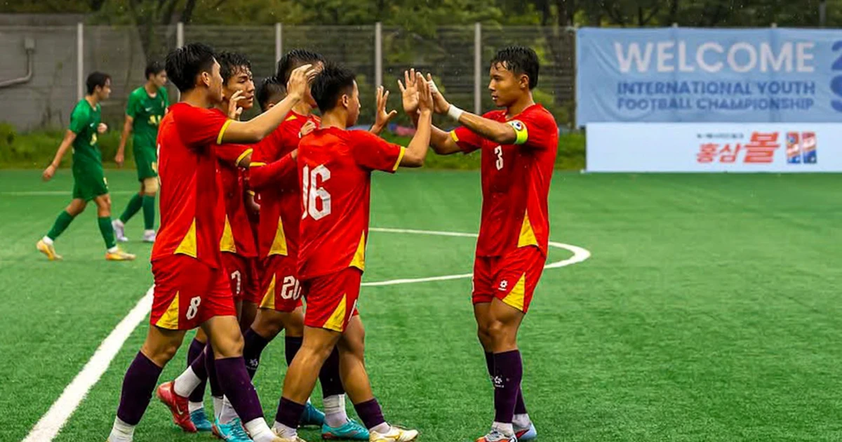Con una victoria de 4-0 sobre Zhejiang U18, Vietnam U18 terminó la Copa Eou de Seúl 2025 en el ...