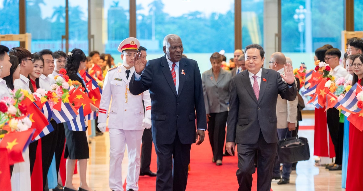 National Assembly Chairman Tran Thanh Man chaired the welcoming ...