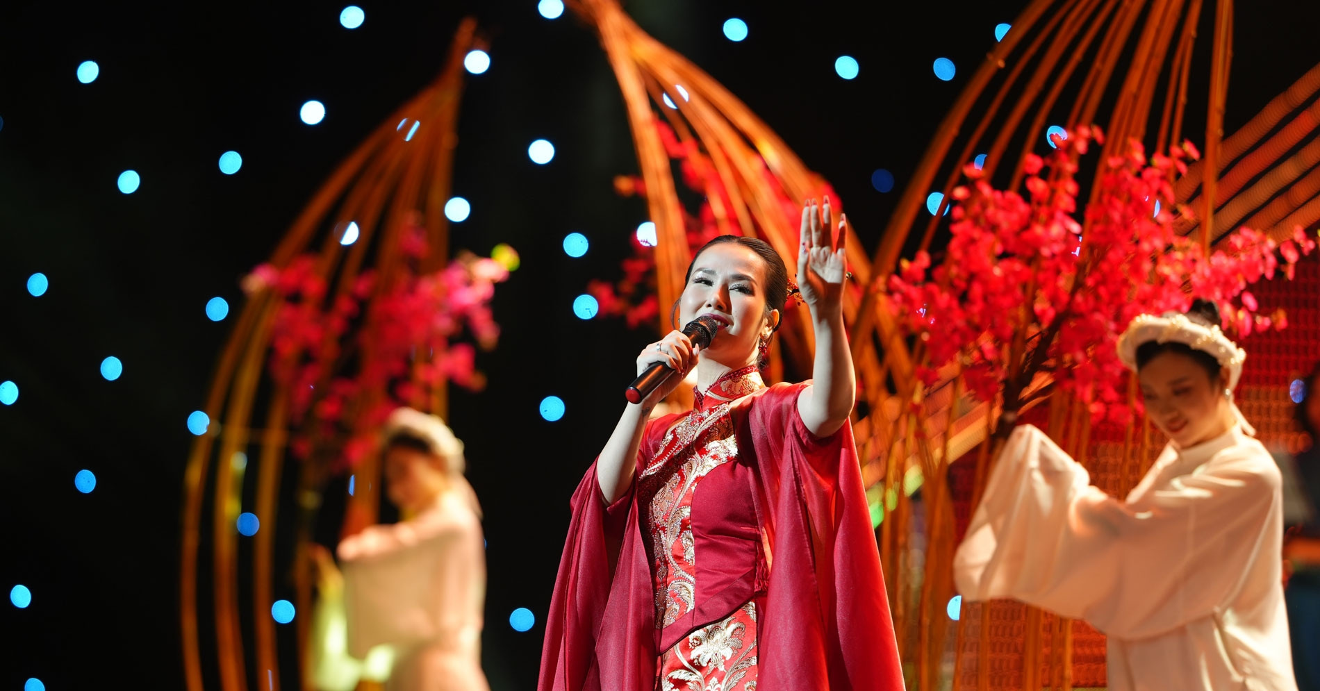 Vo Ha Tram and Anh Tu shine in the program 'With the Party, complete ...