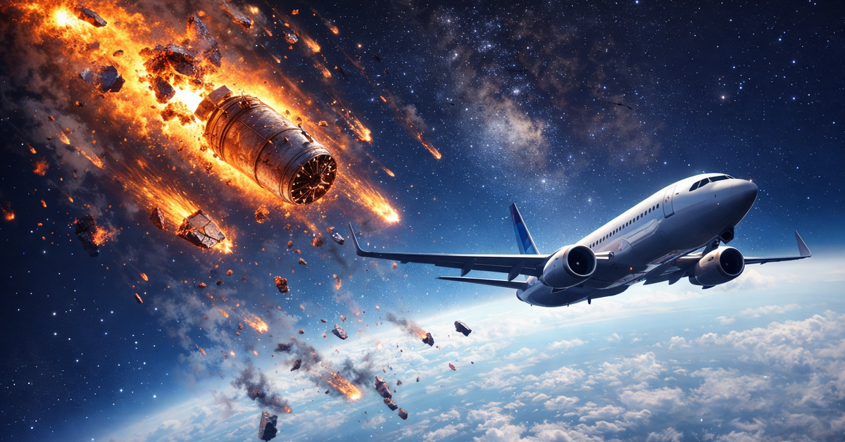Debris falling from the sky: Are Earth and airplanes still safe?