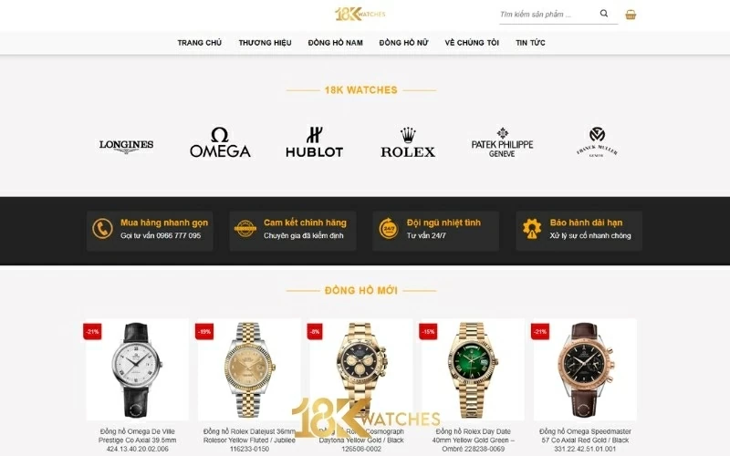18K Watches VN - A brand selling authentic watches, established by ...