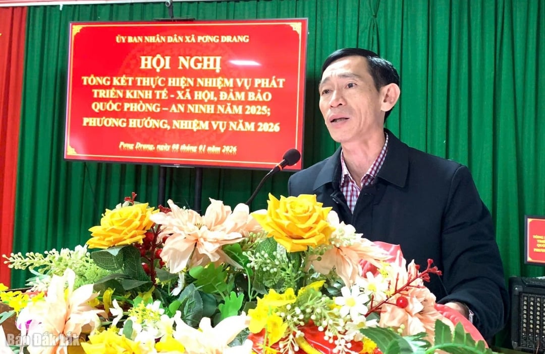 La commune de Pơng Drang met en œuvre des tâches pour 2026.