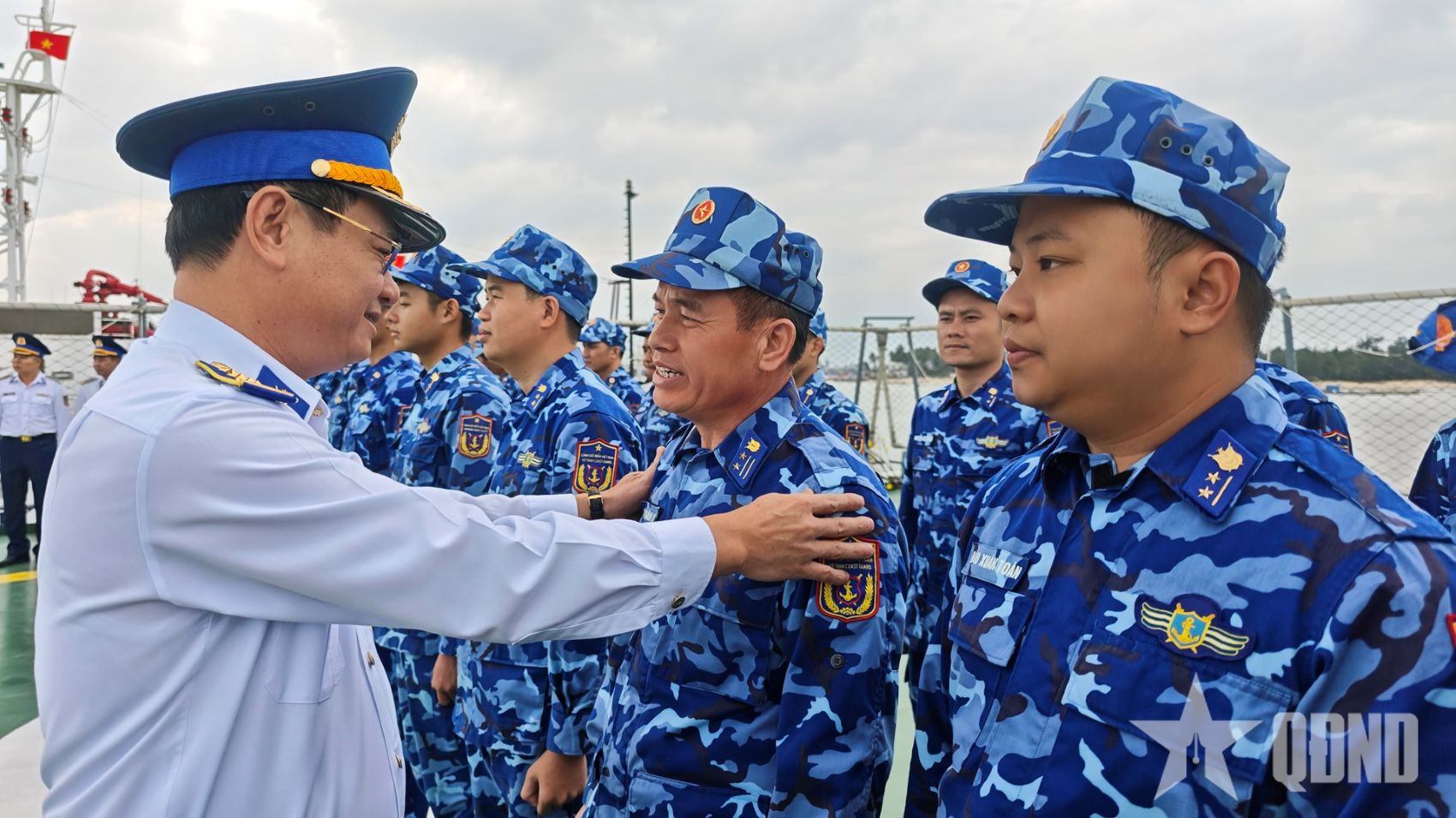 Coast Guard vessel 8002 sets sail to perform its duty during the Tet ...