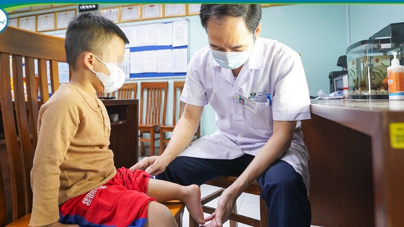 Rotate the lower leg 180 degrees for a 5-year-old boy with congenital ...