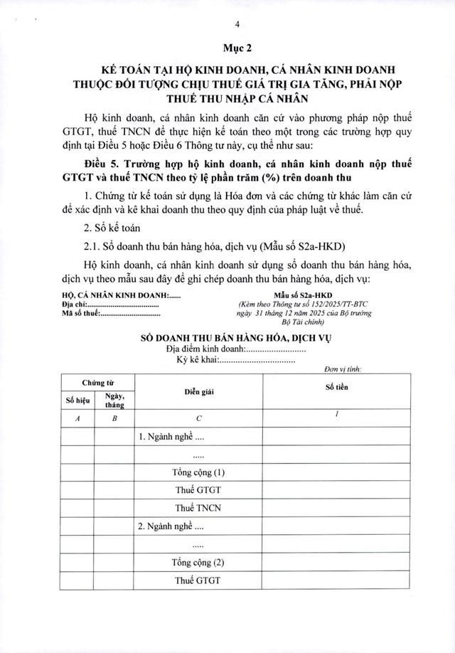 TEKS PENUH: Pekeliling 152/2025/TT-BTC yang membimbing perakaunan untuk ...