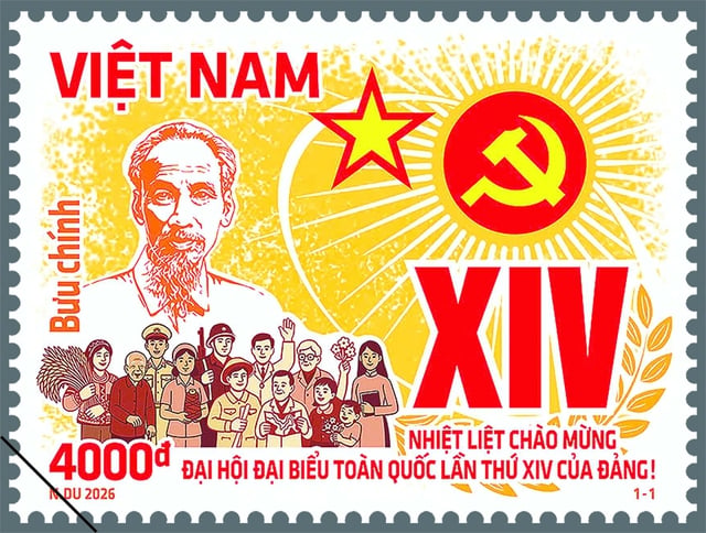 The stamp set "Welcome to the 14th National Congress of the Party!" has ...