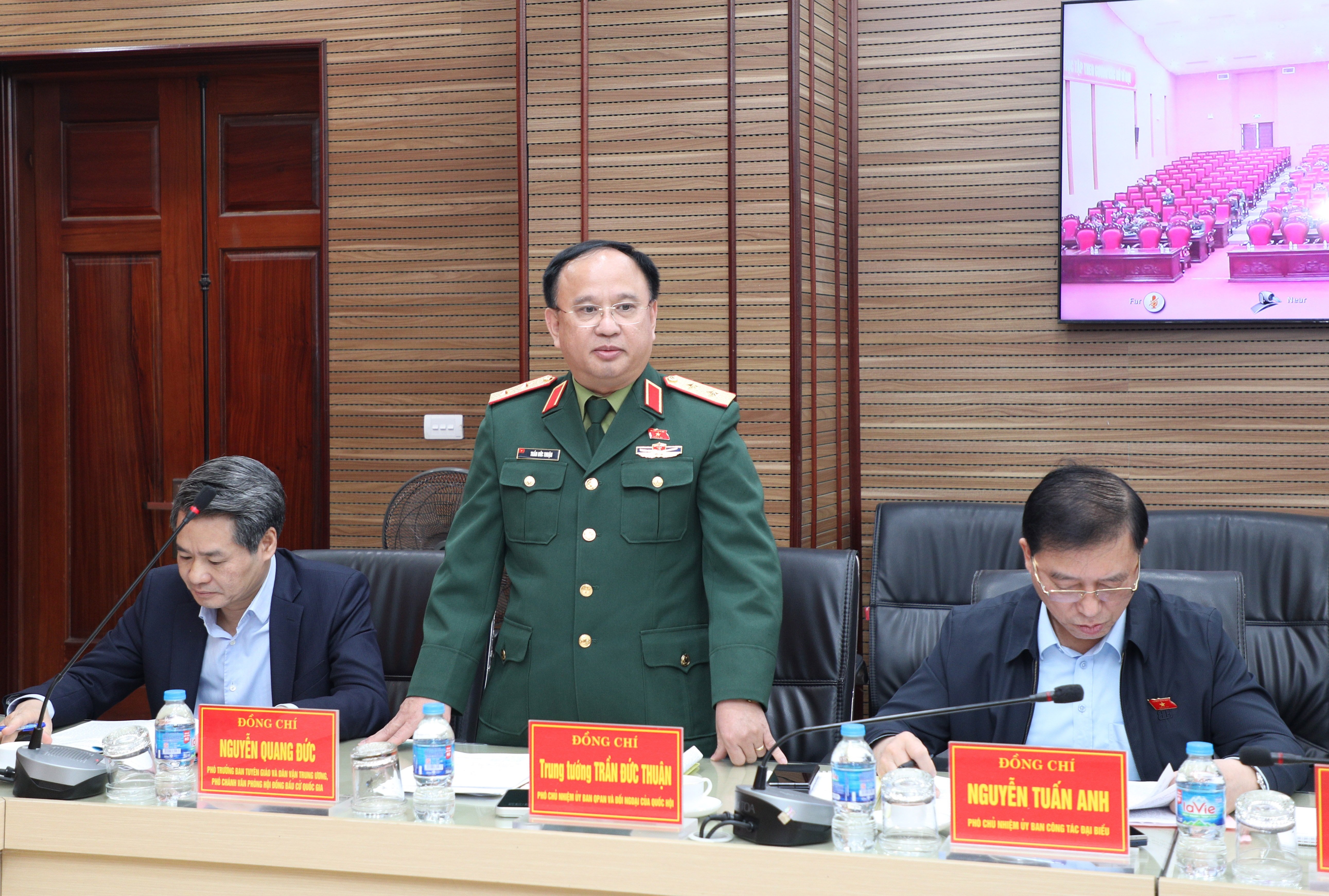 Inspecting the work of ensuring security, order, and social safety for ...