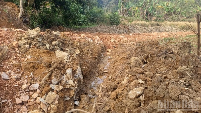Irrigation project in Nam Tuan commune behind schedule: Signs of ...
