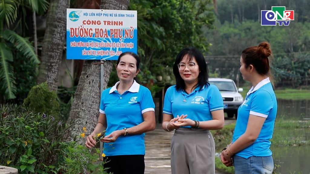 Women in Van Tuong cultivate a green lifestyle.
