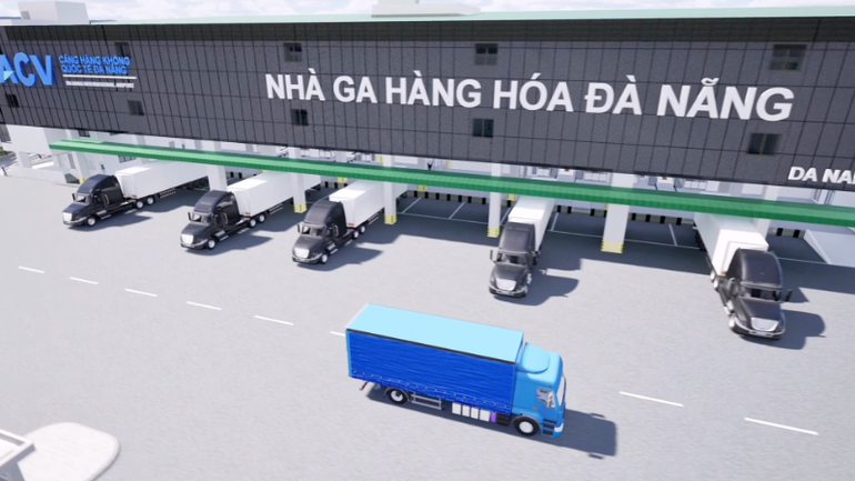 Construction begins on the cargo terminal at Da Nang International Airport.