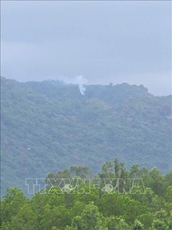 Pesawat militer jatuh, pilot berhasil menyelamatkan diri dengan parasut.