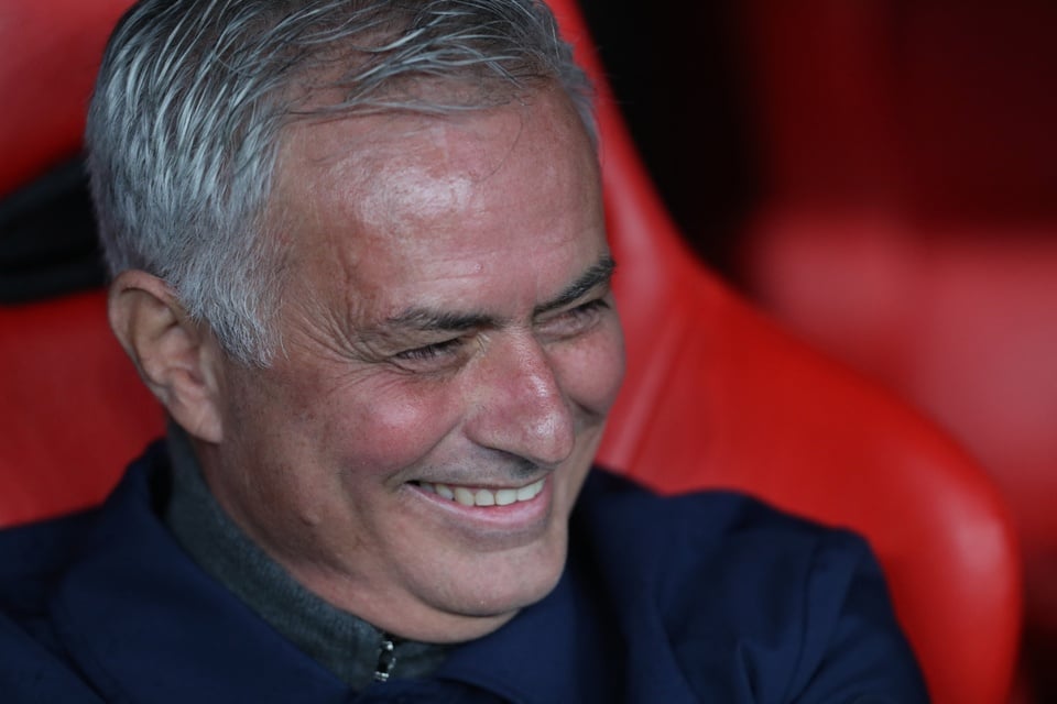 Mourinho's reaction after the nail-biting victory.