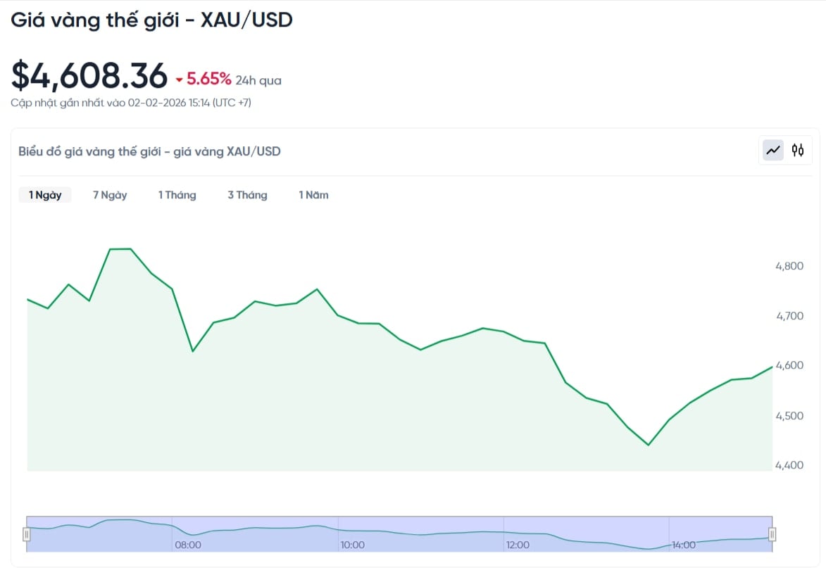 Gold prices updated at 3 PM today, February 2nd, 2026: SJC gold price ...