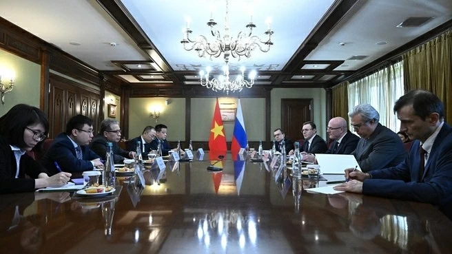 Đại sứ Đặng Minh Khôi gặp làm việc với Phó Thủ tướng Chính phủ Nga D ...