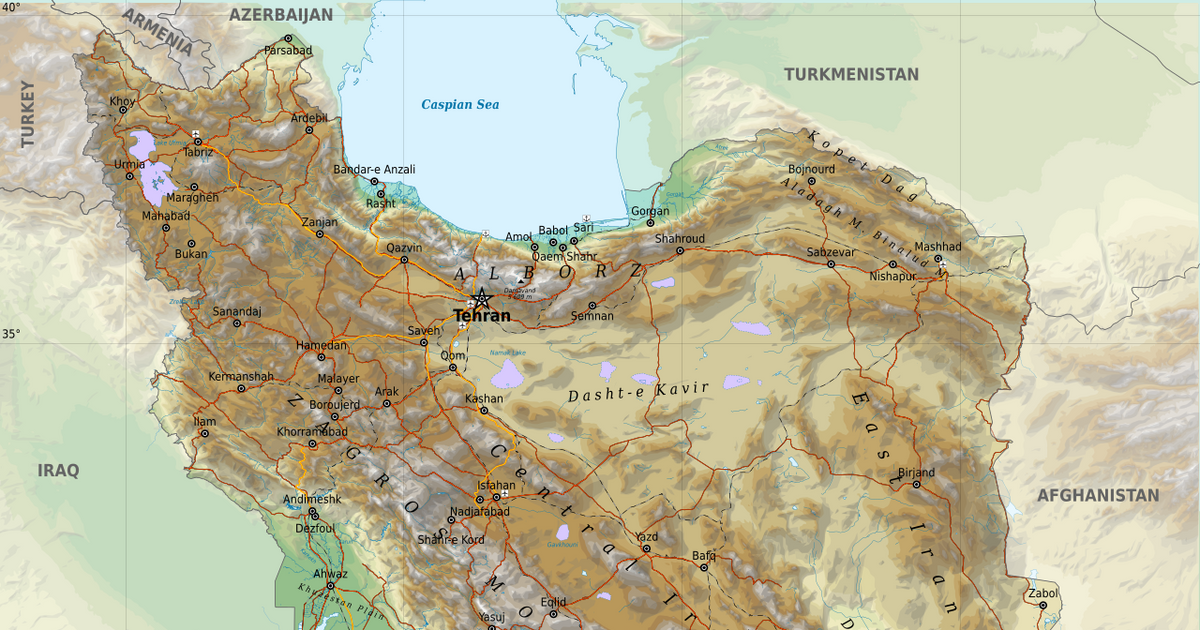 The scenario of a US invasion of Iran and the major geographical obstacles.