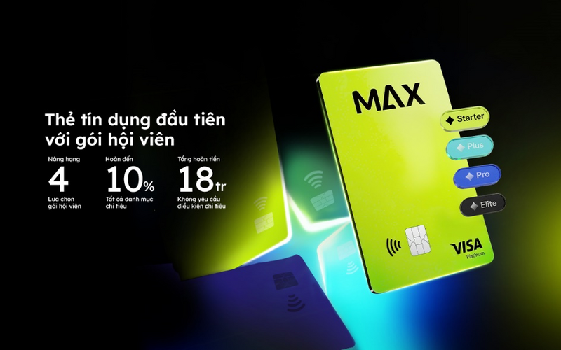 VIB ra mắt Max Card - thẻ tín dụng với gói hội viên, hoàn đến 18 triệu/năm