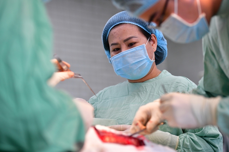 26 years of quiet dedication to the operating room by the head nurse.