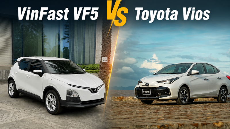 Vergleich der Wertminderung von VinFast VF5 und Toyota Vios nach 2 ...