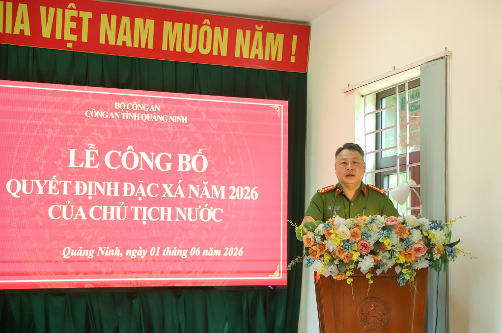 Quang Ninh police announced the President's amnesty decision for 45 ...