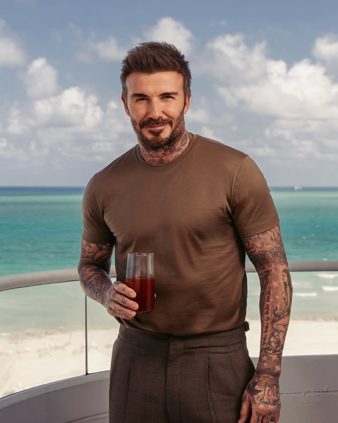David Beckham receives good news.