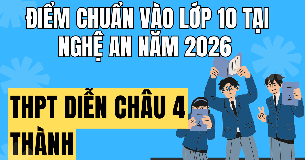 Toelatingsdrempelscores voor de Dien Chau 4 middelbare school in Nghe ...